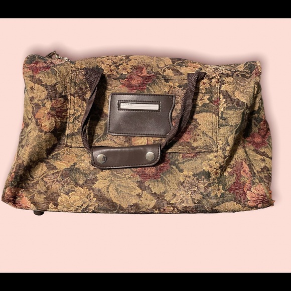 Pierre Cardin | Bags | Vintage Pierre Cardin Weekender Floral Tapestry ...